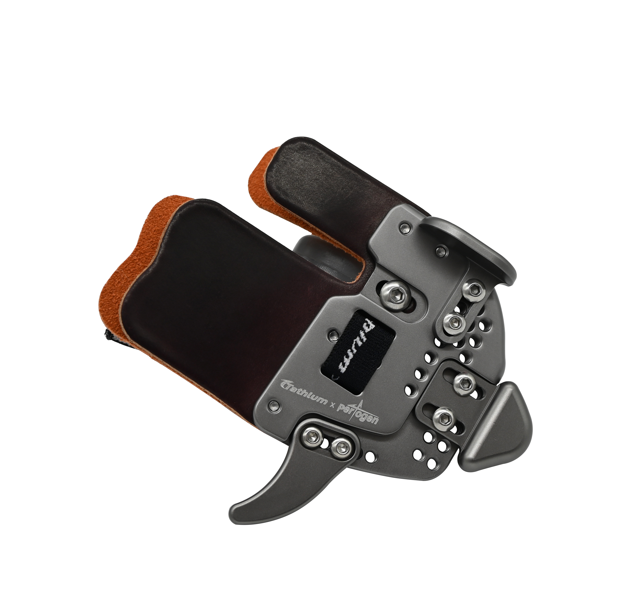 AKT-SP085 Outdoor Archery Finger Protector Leather Finger Tab with Hook